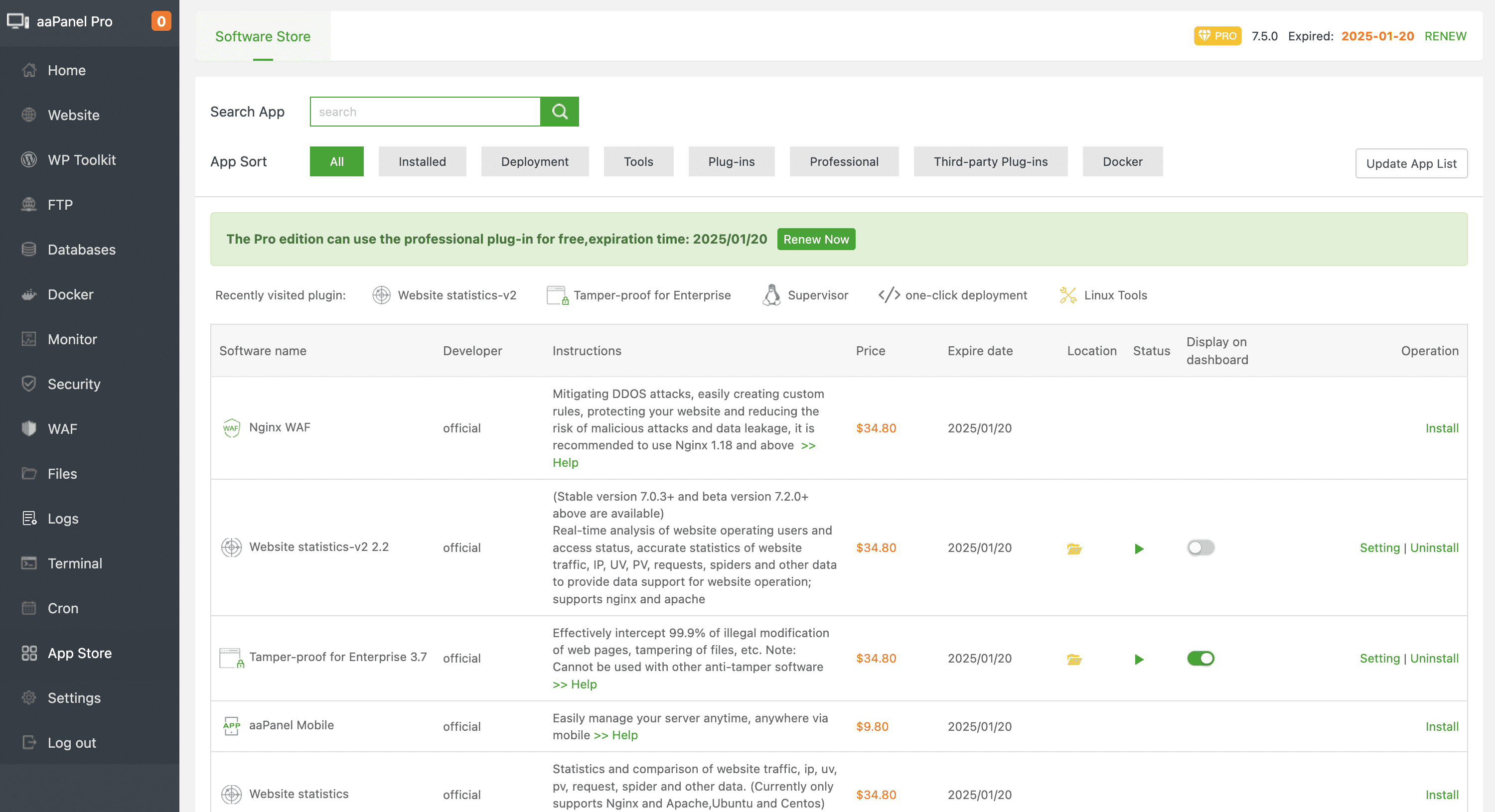 Aapanel Free And Open Source Hosting Control Panel One Click Lamplemp